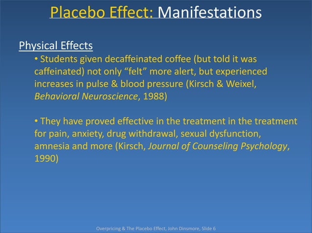 Price Perception & The Placebo Effect in Marketing | PPT