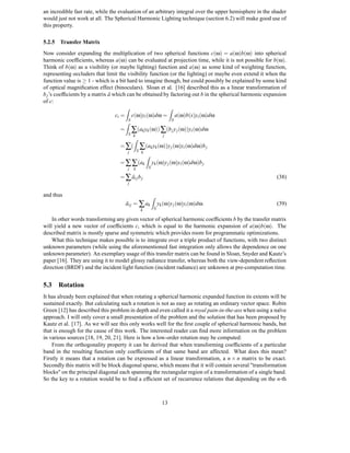 spherical-harmonic-lighting | PDF | 3-D Graphics | Computer Software and Applications