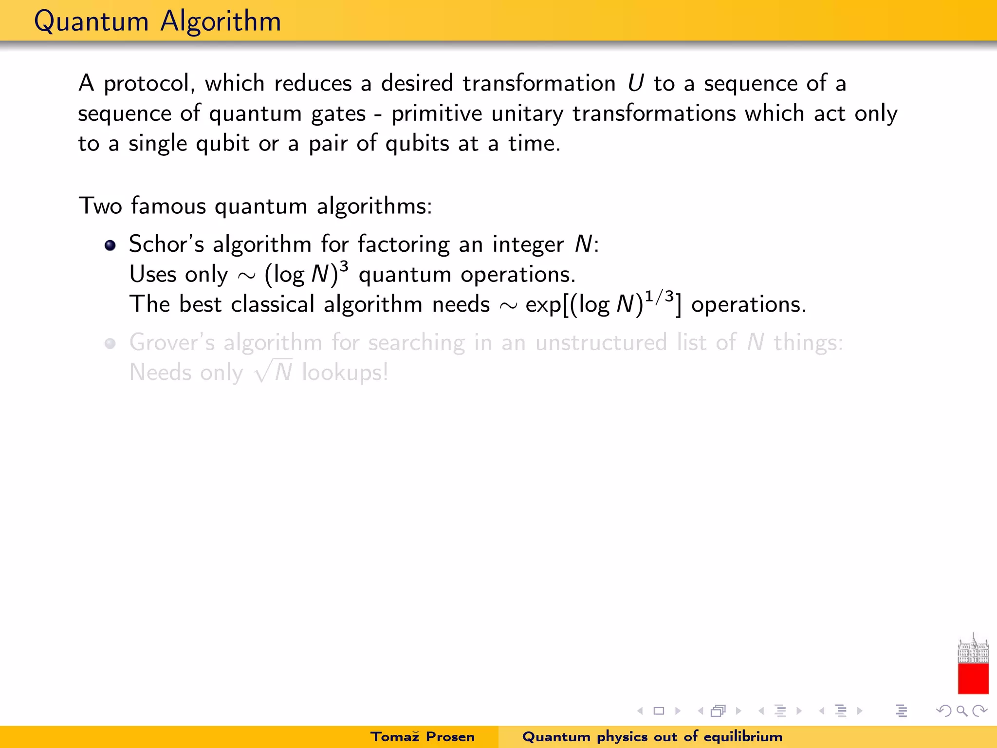 OBC | Quantum physics out of equilbrium: A new paradigm of computation and information | PDF