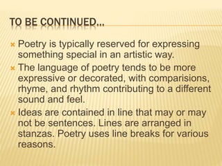 Prose, pem and poetry | PPTX