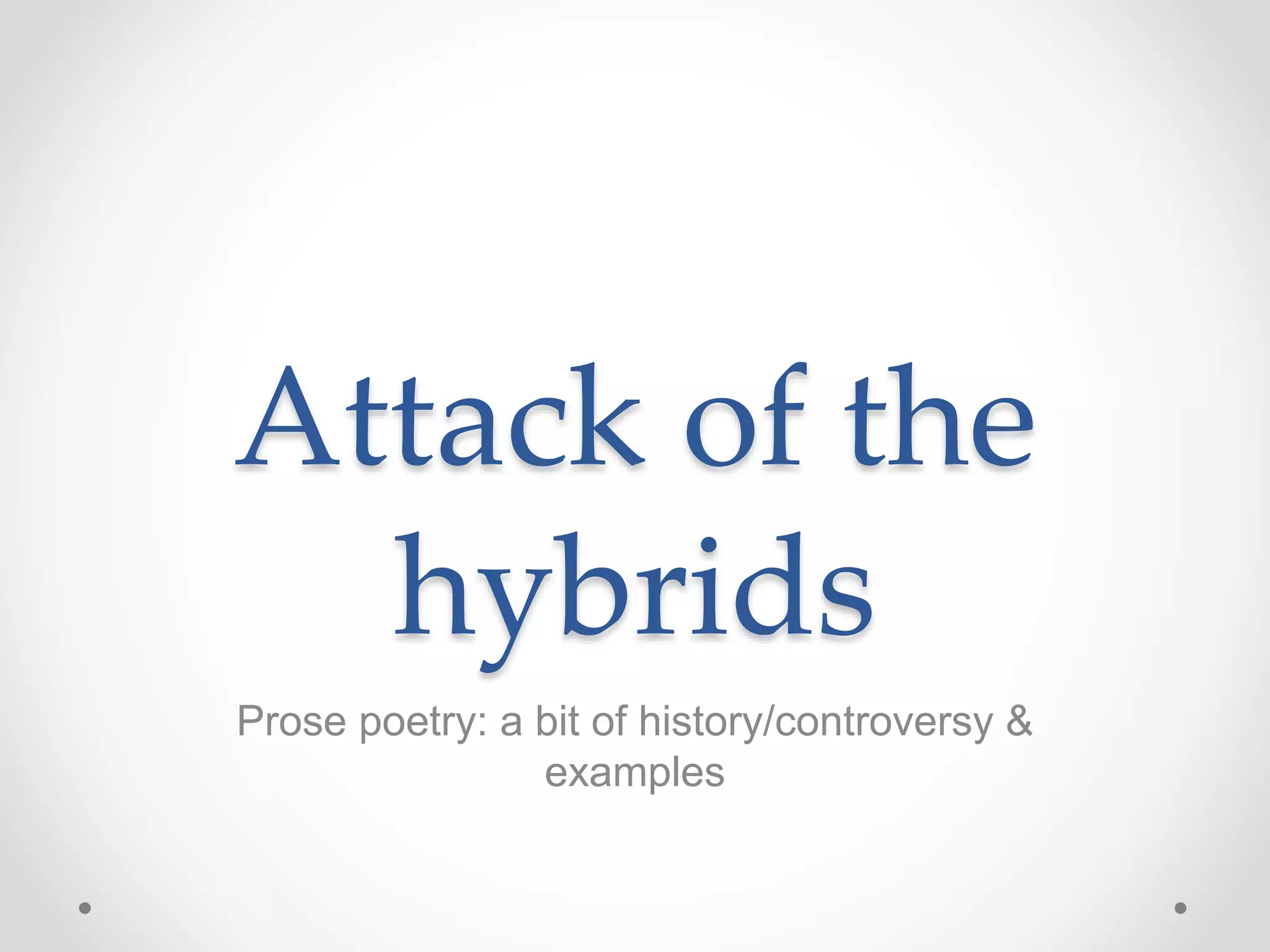 Prose Poetry Presentation | PPTX