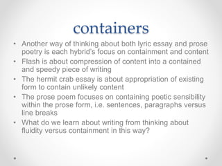 Prose Poetry Presentation | PPTX