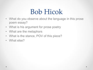 Prose Poetry Presentation | PPTX
