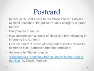 Prose Poetry Presentation | PPTX