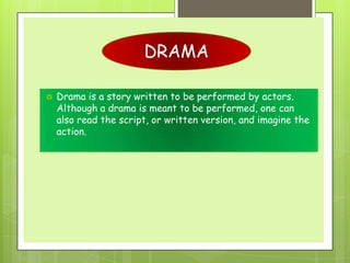 Introduction to Literature (Poetry, Drama, Prose) | PPTX