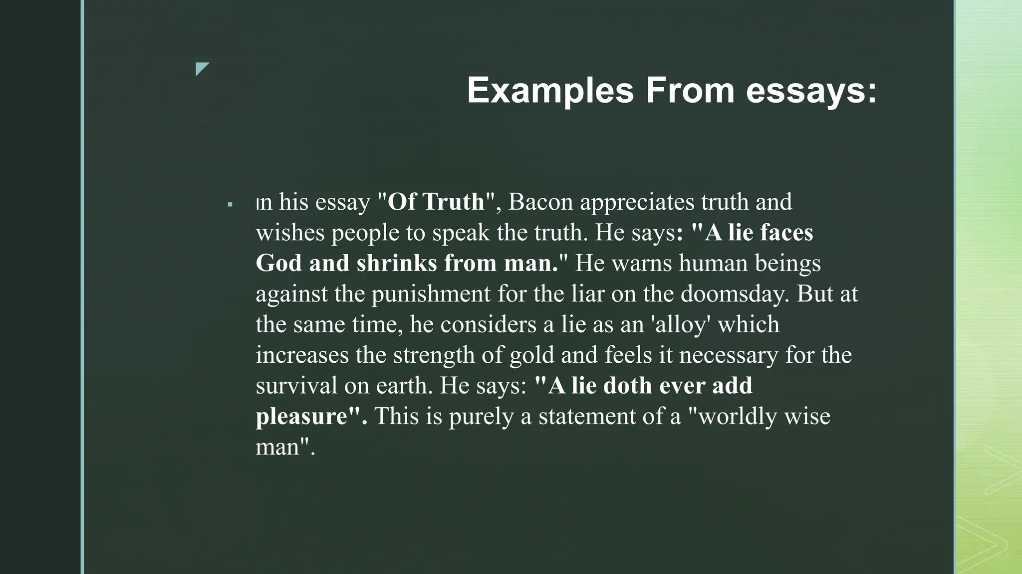 Francis bacon's essays are full of wisdom | PPTX