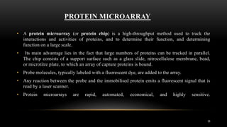 Protein sequencing. Protein expression analysis using protein ...