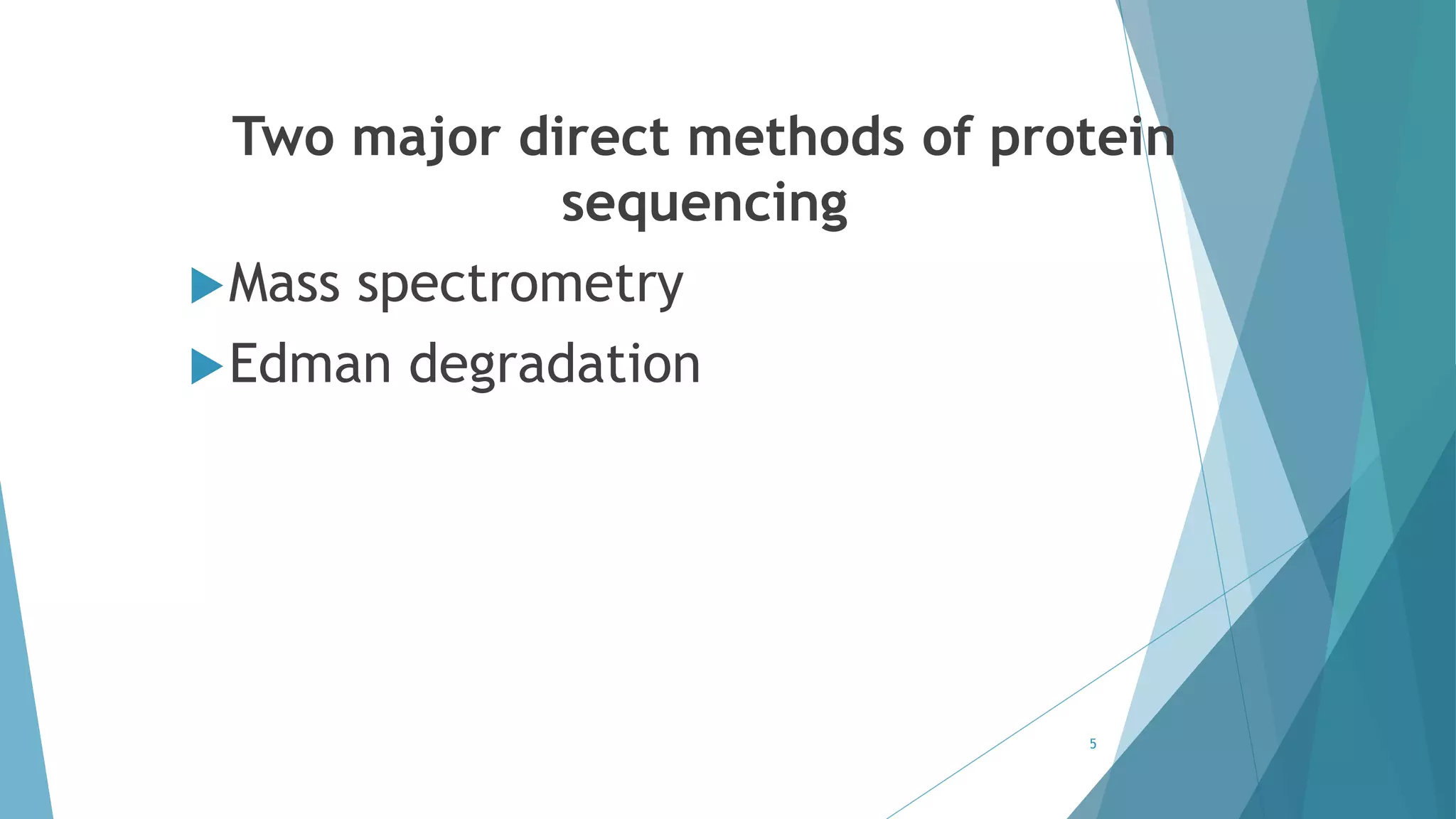 Protein sequencing methods | PPTX