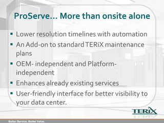 TERiX ProServe | PPT | Free Download