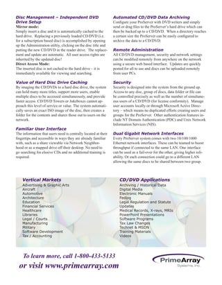 ProServer - Direct network attached CD / DVD Server and Loader | PDF