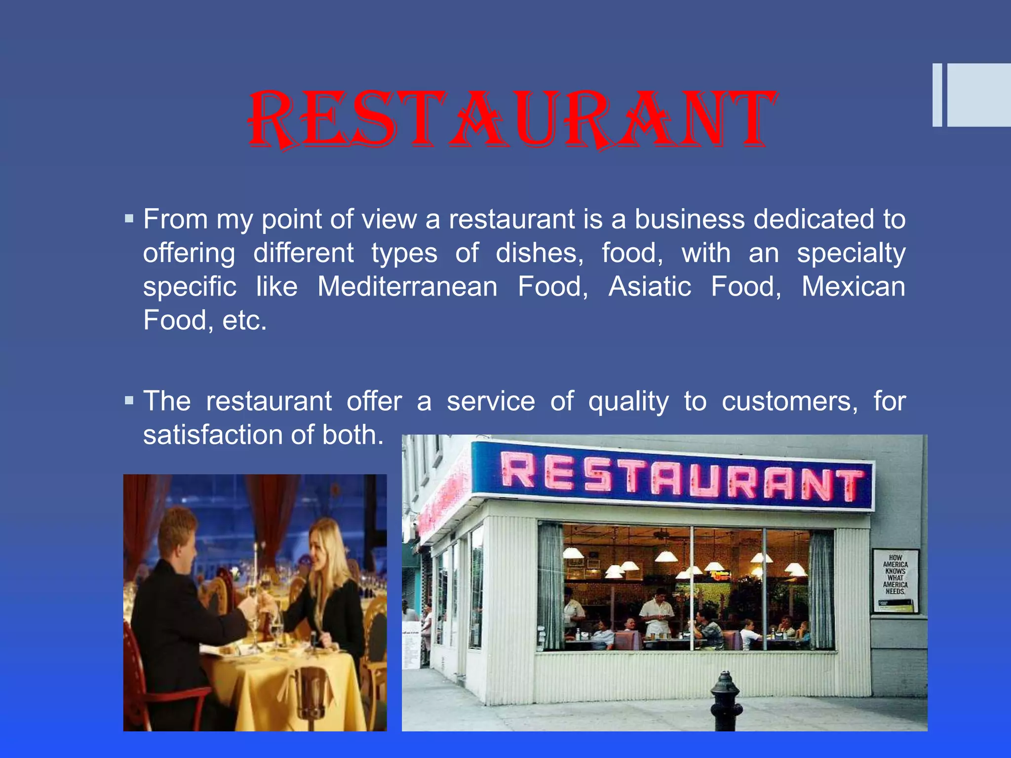 Types of restaurants | PPTX