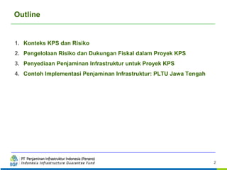 Proses Penjaminan Proyek Kerjasama Pemerintah Swasta. Konteks Dukungan Fiskal untuk Proyek ...