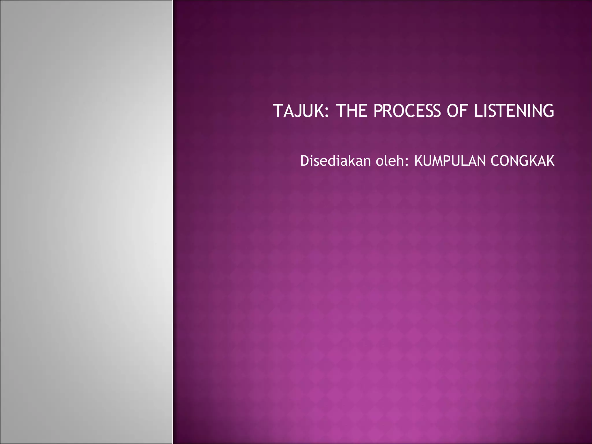 Proses Mendengar | PPT