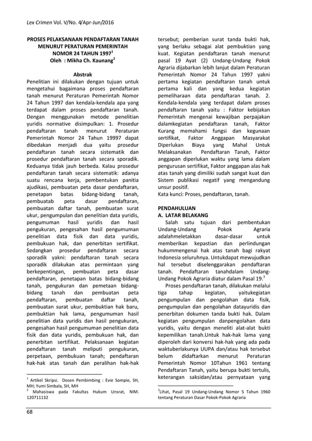 Proses pelaksanaan-pendaftaran-tanah-men | PDF