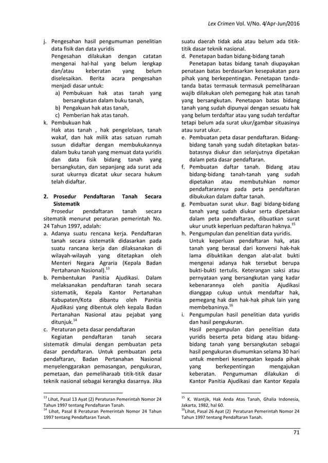 Proses pelaksanaan-pendaftaran-tanah-men | PDF