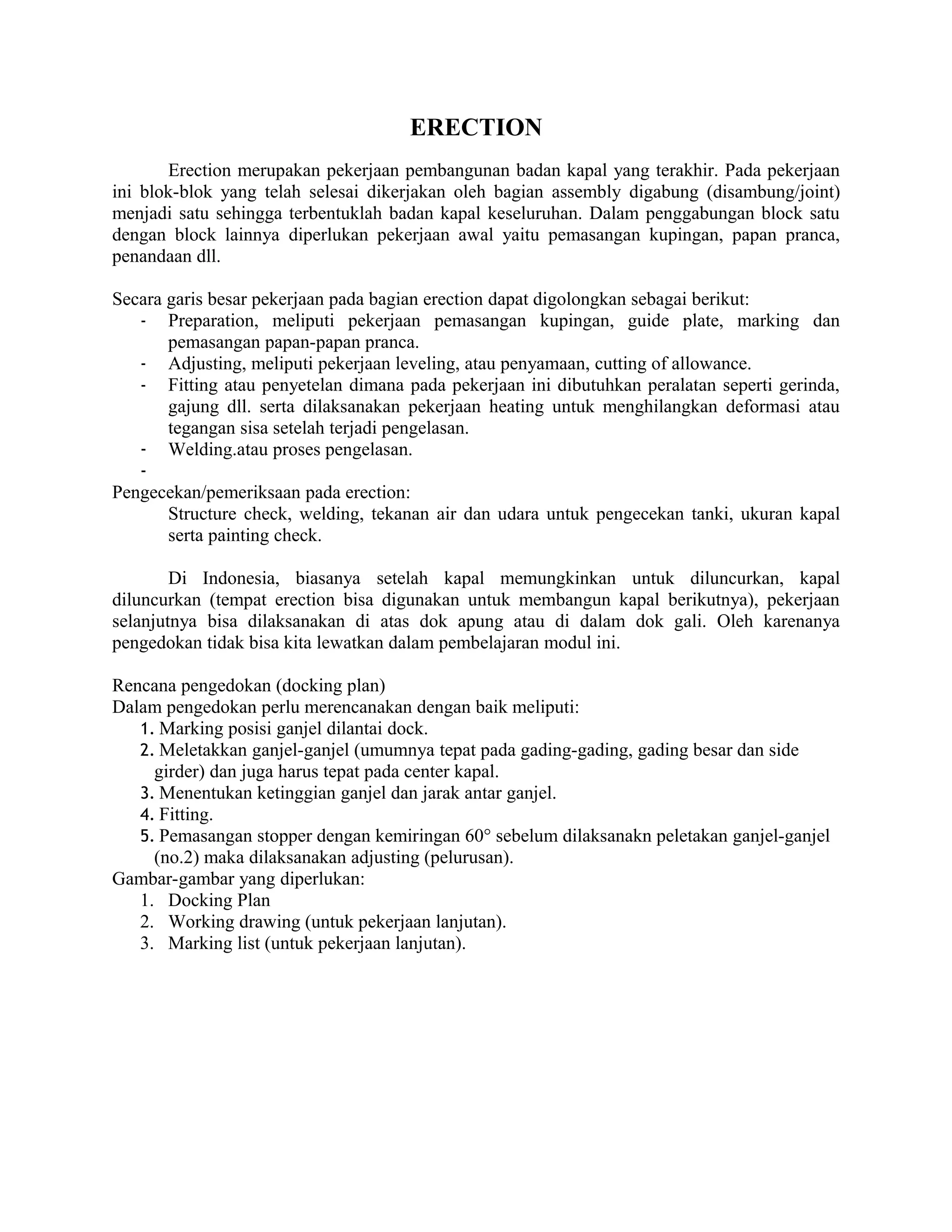 Proses pembuatan kapal | PDF