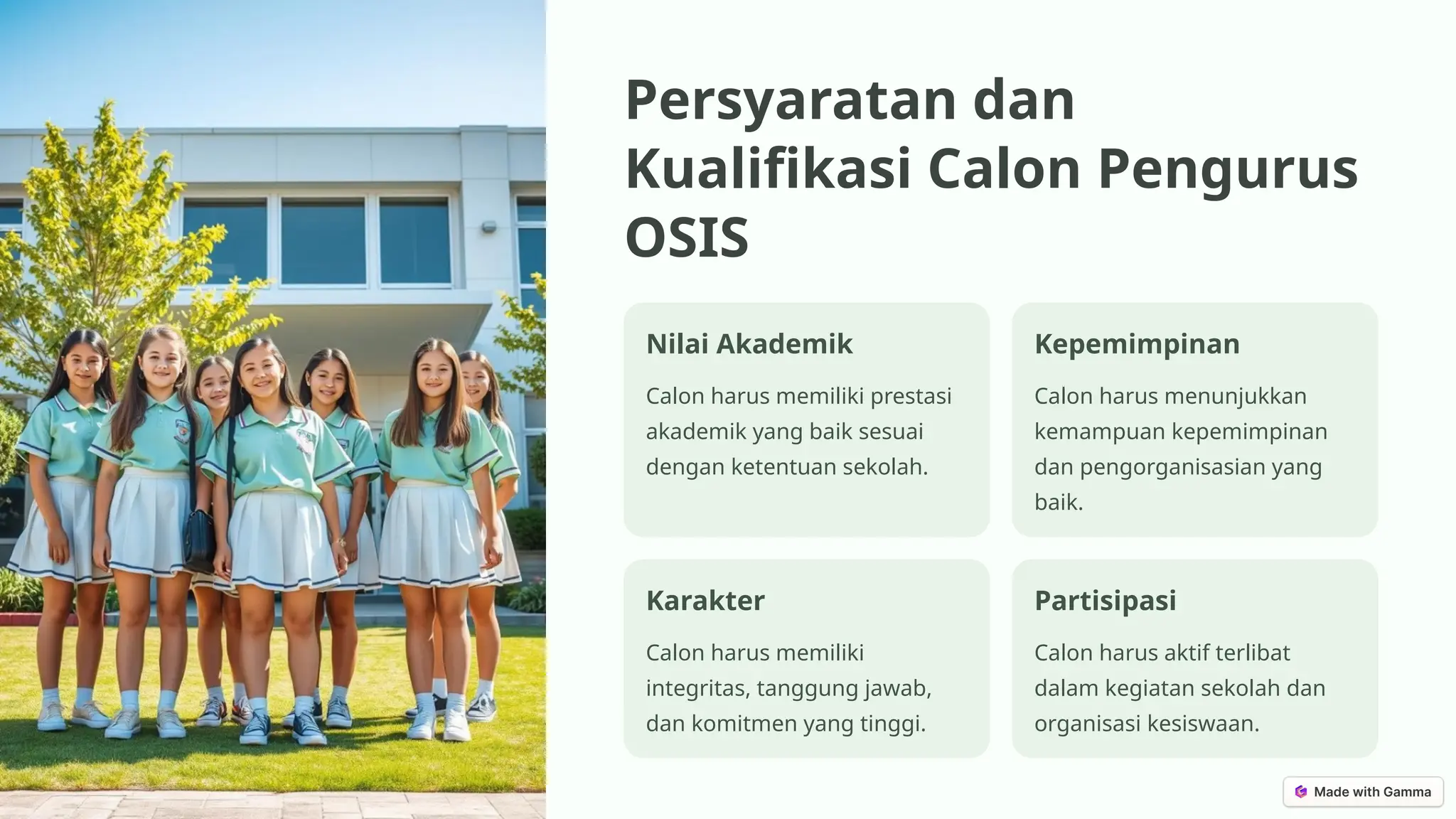 PROSES PEMILIHAN PENGURUS OSIS TINGKAT SMP | PPTX