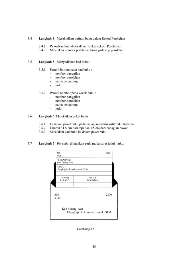 Pengurusan PSS: Proses Teknik Bahan dan Buku Pusat Sumber | DOC