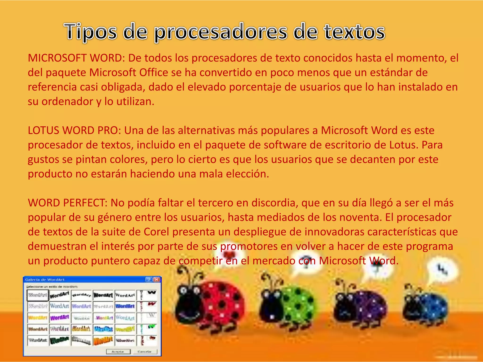 Prosesadores de textos | PPTX