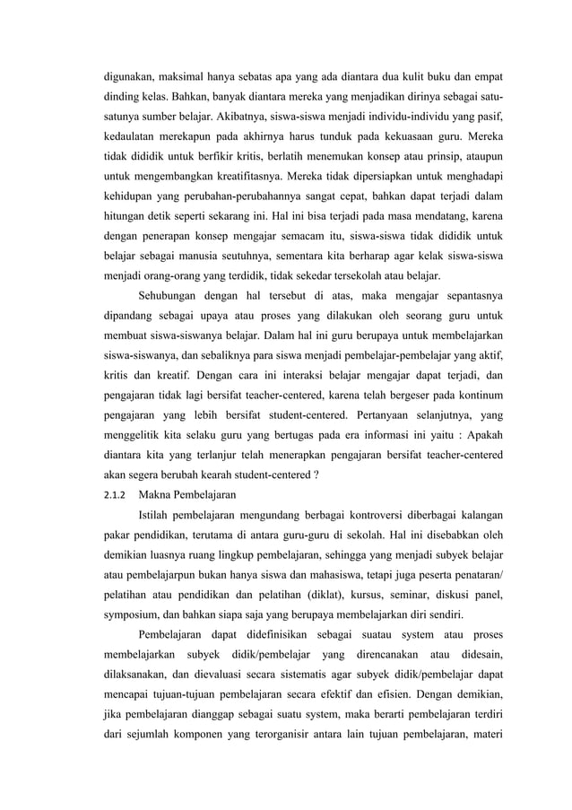 Proses Belajar Mengajar | PDF