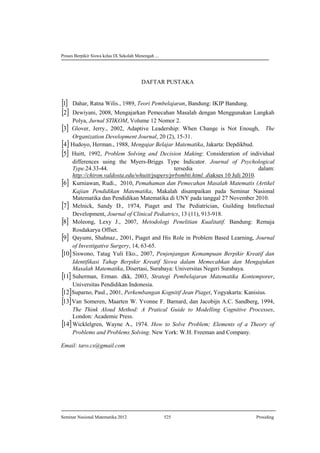 Proses berfikfir (asimilasi dan akomodasi) | PDF