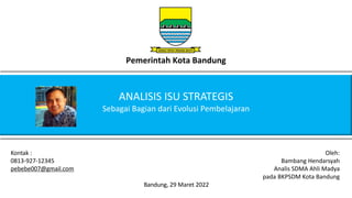 Proses Bisnis Analisis Isu Strategis | PDF