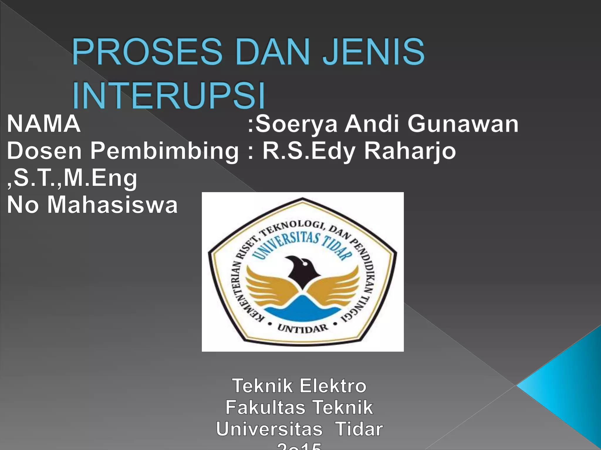 Proses dan jenis interupsi | PPTX