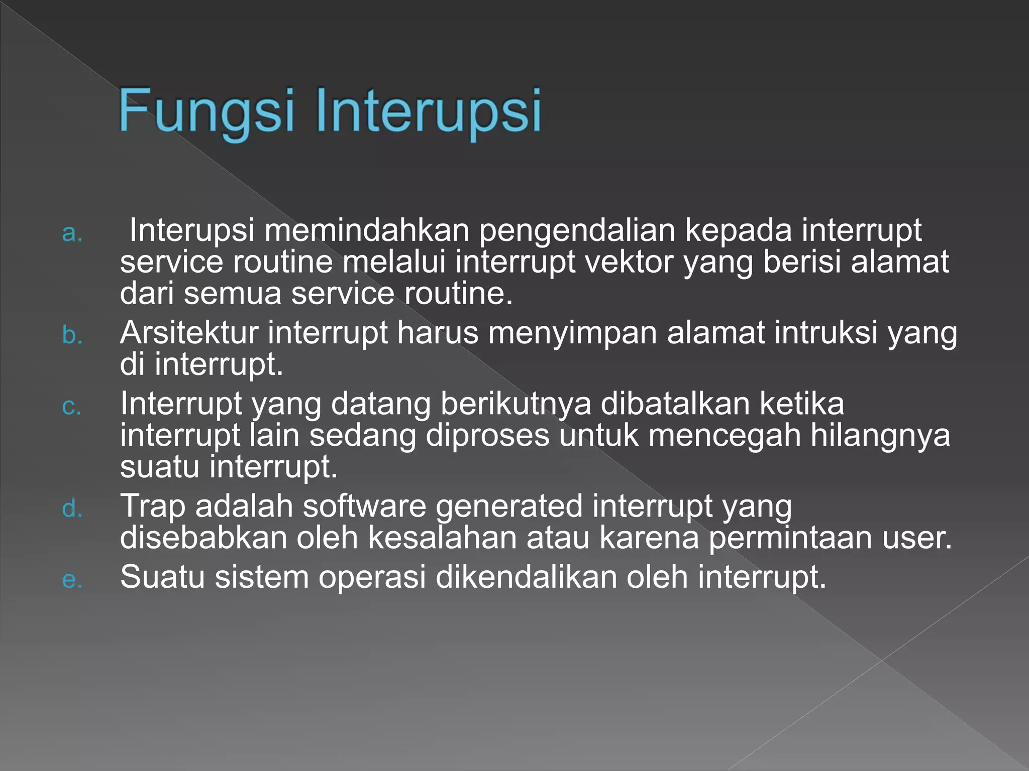 Proses dan jenis interupsi | PPTX