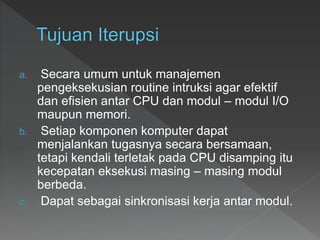 Proses dan jenis interupsi | PPTX