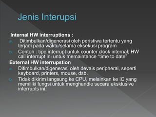 Proses dan jenis interupsi | PPTX