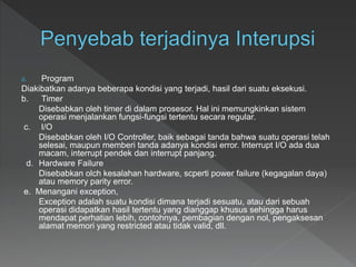 Proses dan jenis interupsi | PPTX