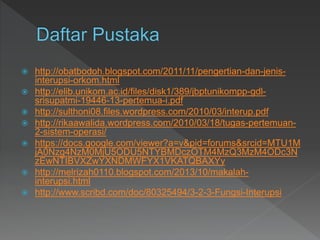 Proses dan jenis interupsi | PPTX