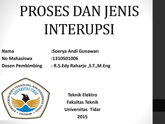 Proses dan jenis interupsi | PPTX