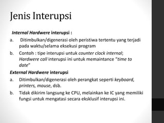 Proses dan jenis interupsi | PPTX