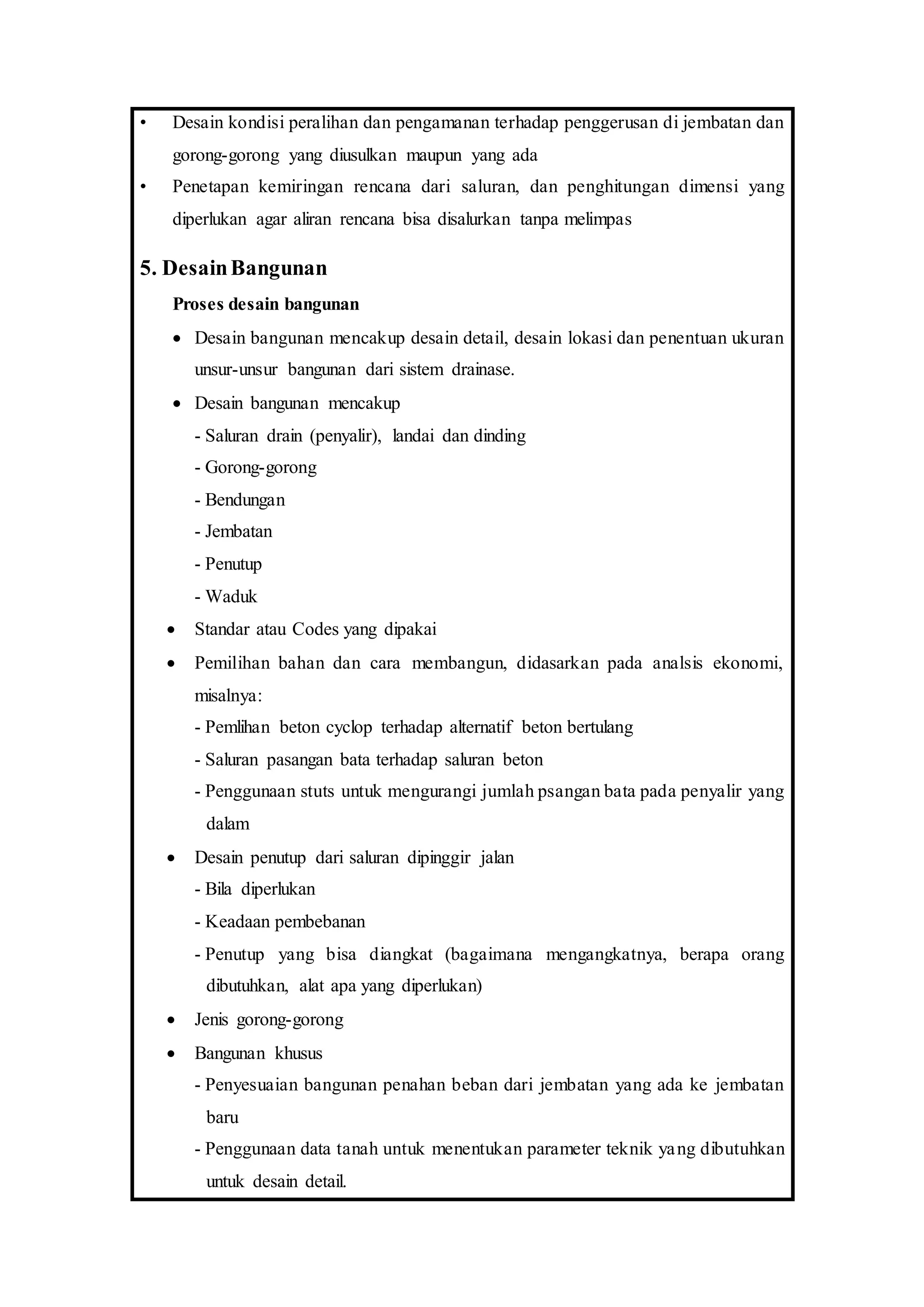 Drainase - Proses desain drainase perkotaan | DOCX