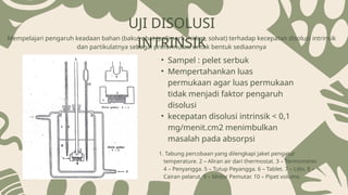 proses disolusi bahan obat dan beberapa metode yang digunakan | PPTX