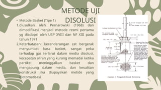 proses disolusi bahan obat dan beberapa metode yang digunakan | PPTX