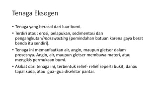 PROSES GEOLOGI dan aktivitas yang terjadi di bumi .pptx