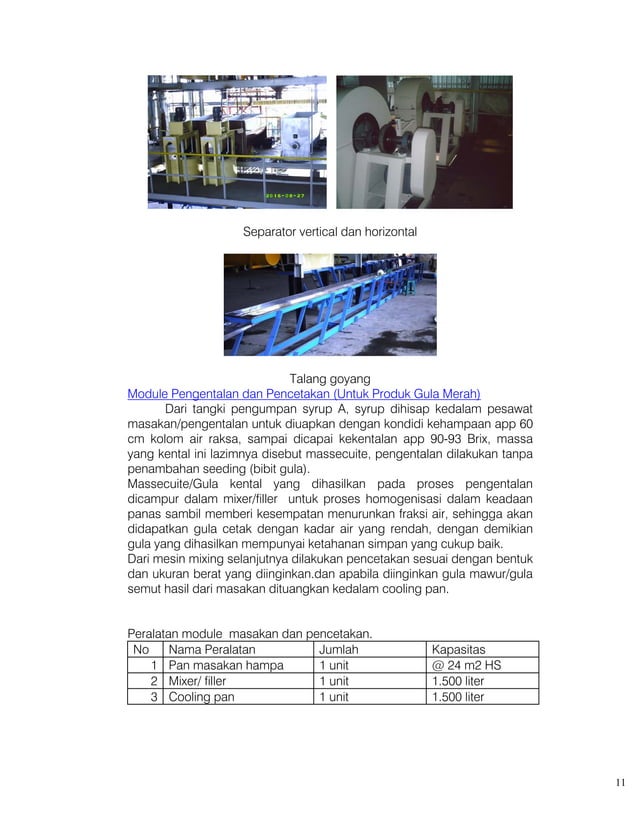 PROSES GULA DI PABRIK GULA MINI | PDF
