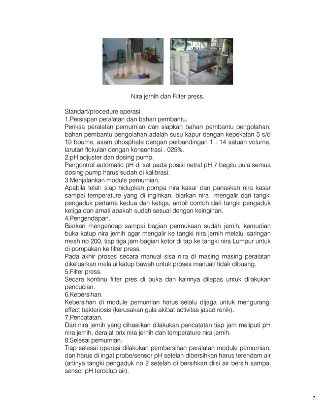 PROSES GULA DI PABRIK GULA MINI | PDF