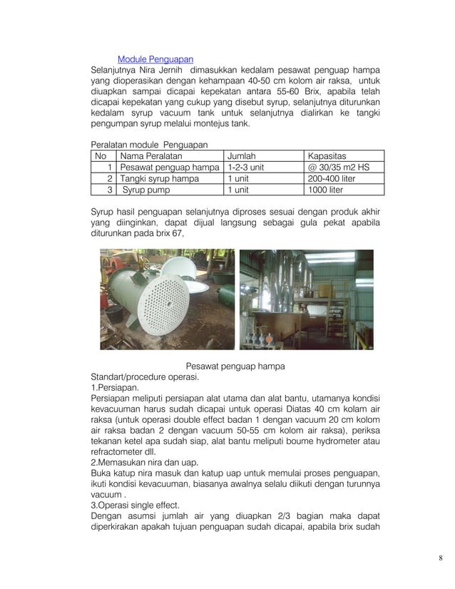 PROSES GULA DI PABRIK GULA MINI | PDF