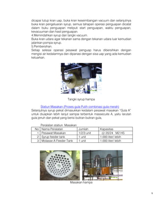 PROSES GULA DI PABRIK GULA MINI | PDF