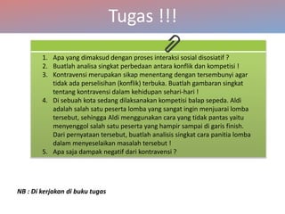 Proses interaksi sosial disosiatif | PPT