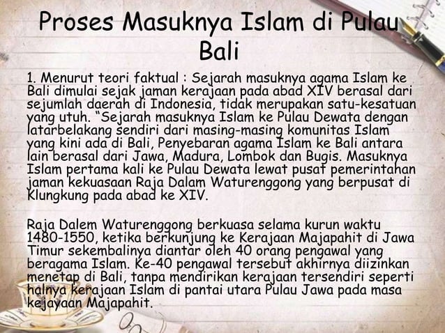 Proses islamisasi di bali | PPTX