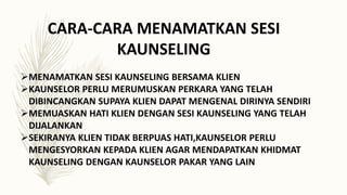 Proses kaunseling | PPTX