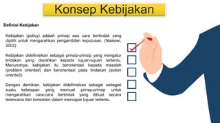 Materi presentasi tentang proses kebijakan publik | PPTX