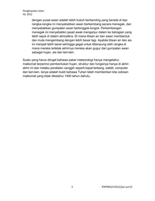 Proses Kejadian Hujan (Al-Quran dan Geografi) | DOCX