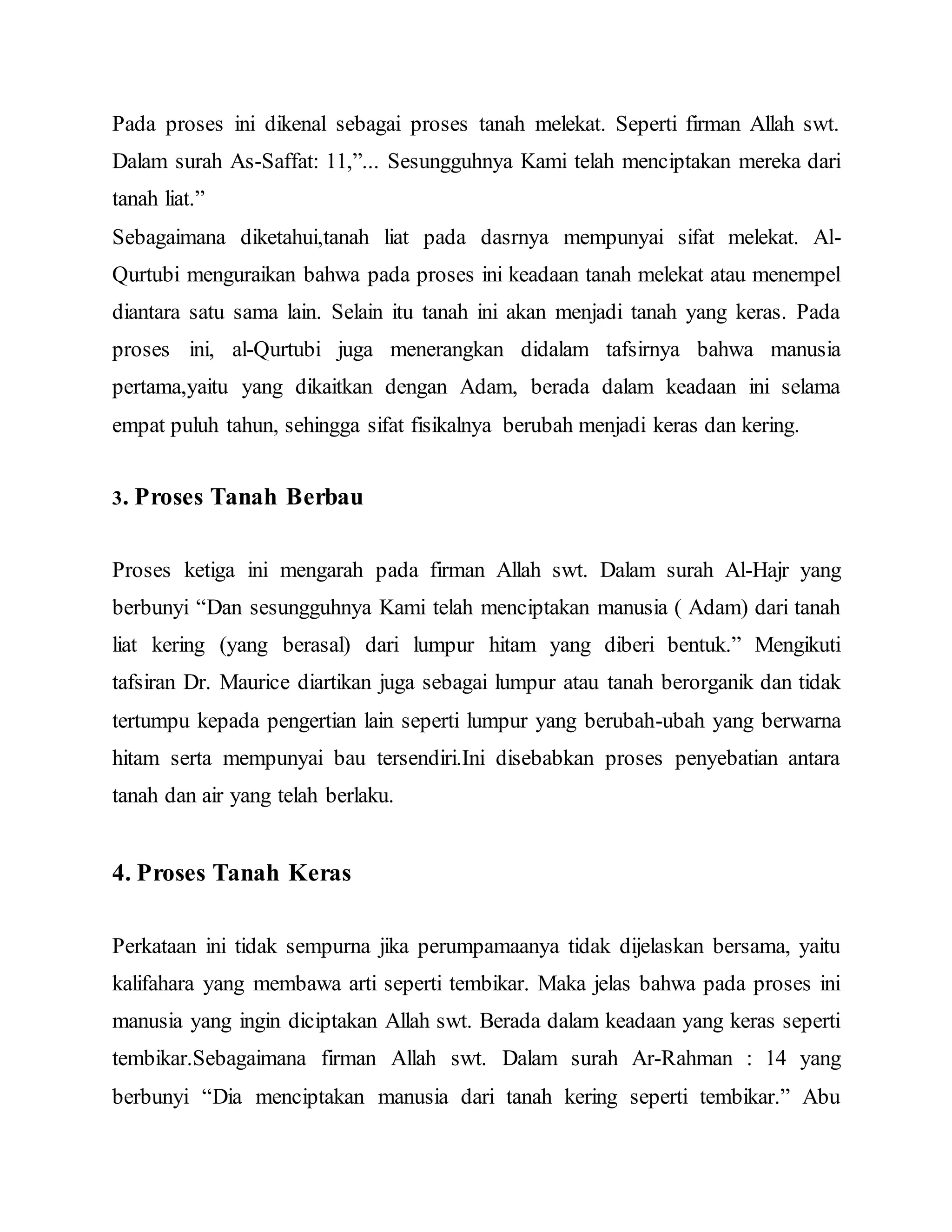 Proses kejadian manusia dan tugasnya sebagai khalifah di muka bumi | DOTX