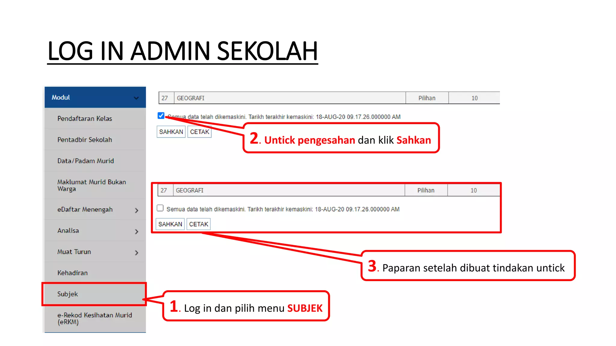 PROSES KEMASKINI TAGGING SUBJEK DAN DLP MURID MASUK.ppsx