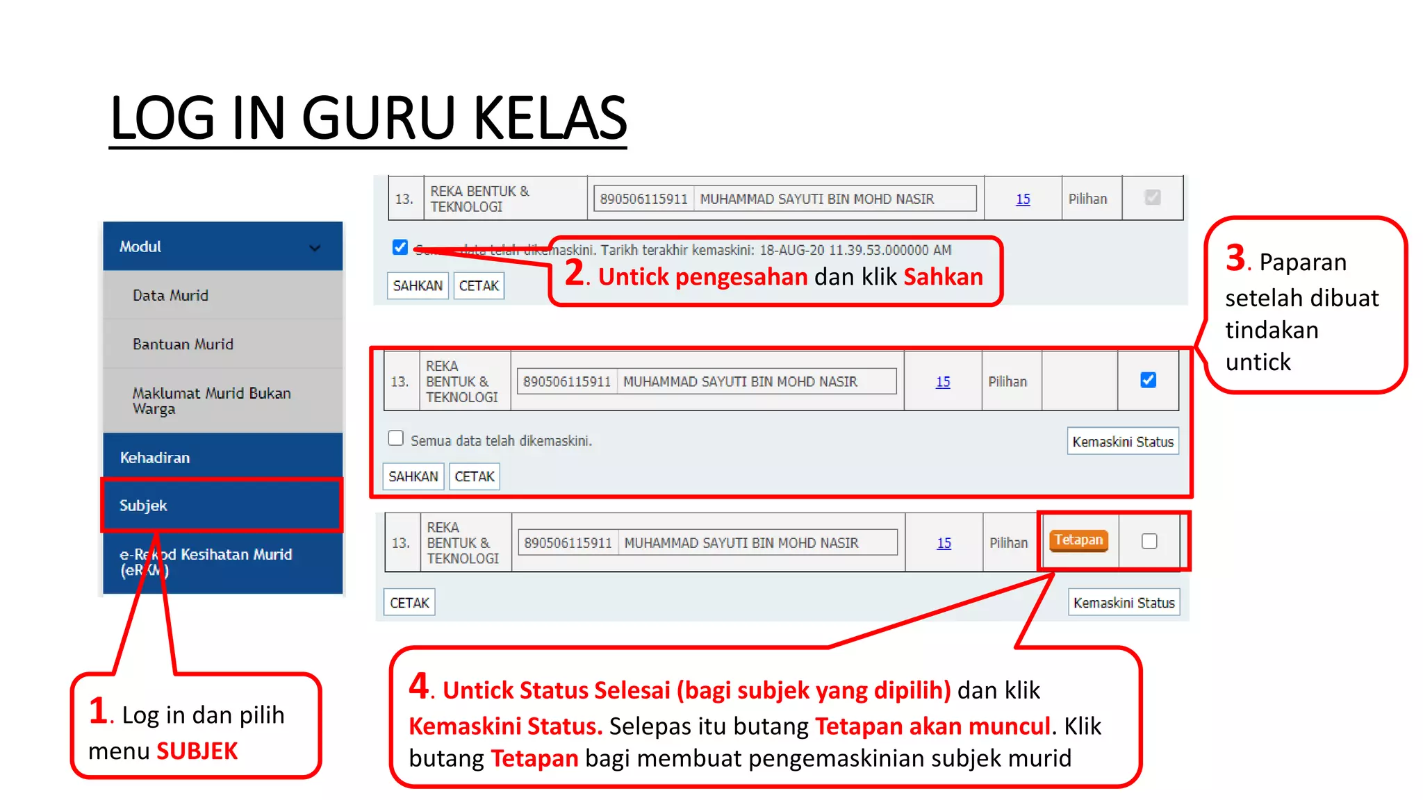 PROSES KEMASKINI TAGGING SUBJEK DAN DLP MURID MASUK.ppsx